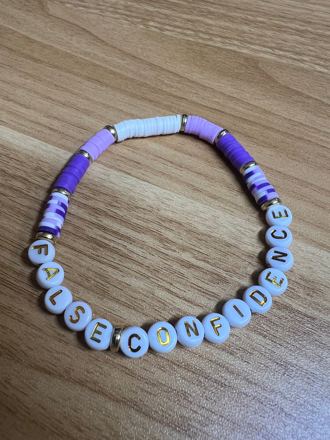 Concert Friendship Bracelet false Confidence Gold White - Etsy