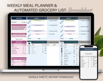 Weekly Meal Planner: Family-friendly & Google Sheets, Printable Plans ...