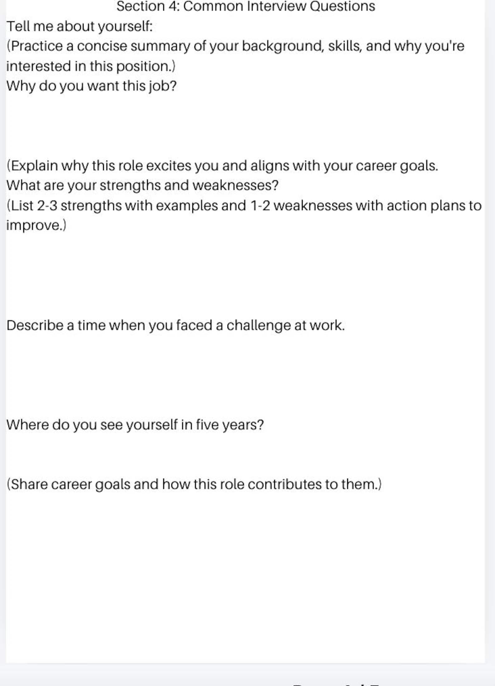 Job Interview Preparation Guide With Application Trackerjob Interview ...