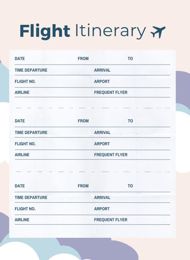 Ultimate Travel Planner: Vacation Itinerary & Packing List (digital) - Etsy