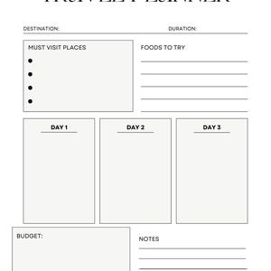 Travel Ready: Vacation Planner & Itinerary Tracker - Etsy