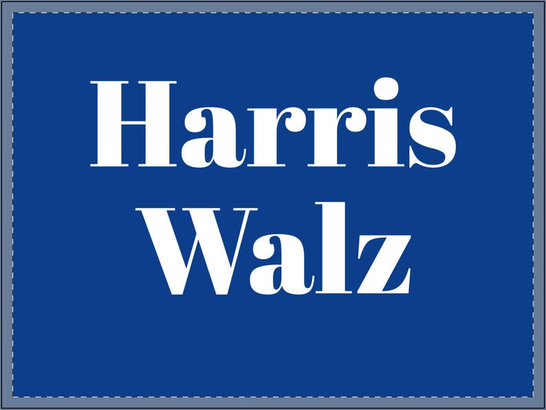 Yard Signs Harris & Walz Lawn Sign, Campaign Decor, Political Signage ...