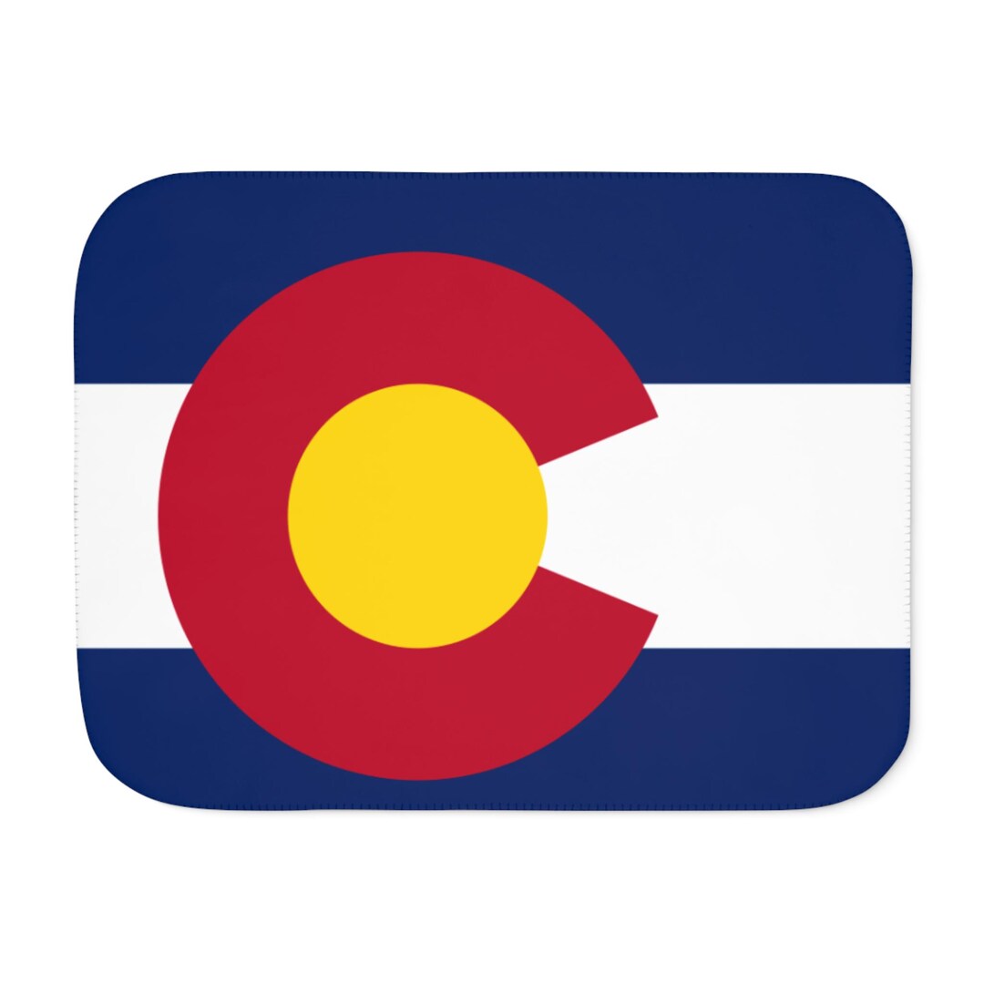Colorado Flag Sherpa Blanket - Two Colors, Soft Fleece Throw, Mountain ...