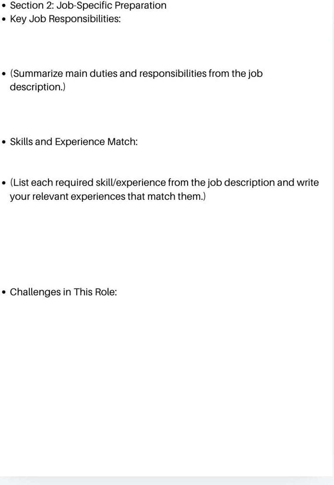 Job Interview Preparation Guide With Application Trackerjob Interview ...