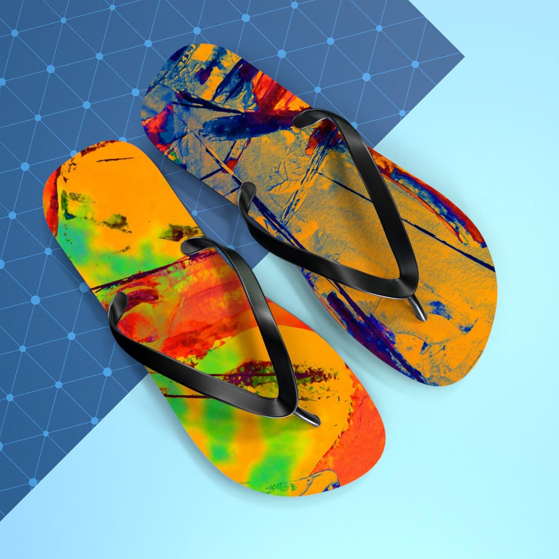 Colorful Flip Flops | Rainbow Beach Sandals, Summer Shoes, Vacation ...