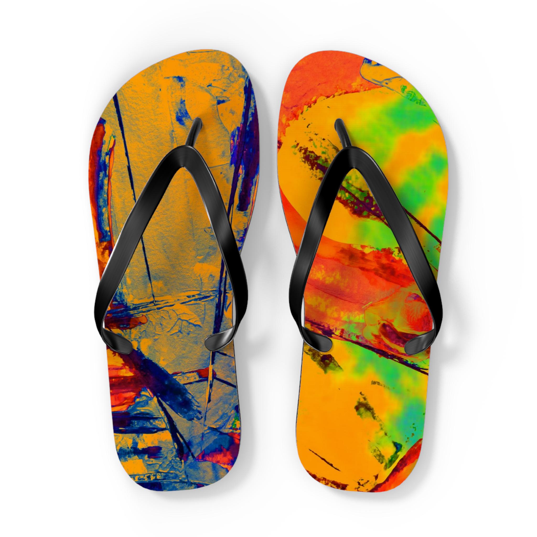 Colorful Flip Flops | Rainbow Beach Sandals, Summer Shoes, Vacation ...