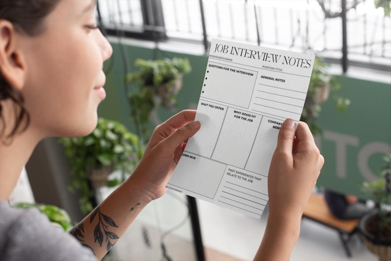 Job Interview Preparation Guide & Application Tracker | Interview Notes ...