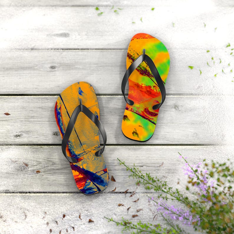 Colorful Flip Flops | Rainbow Beach Sandals, Summer Shoes, Vacation ...