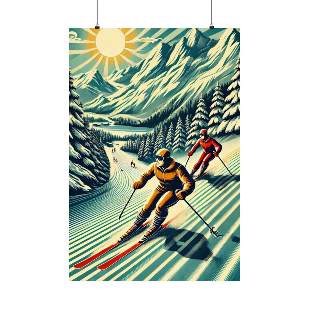Ski Poster | Custom Ski Wall Art for Home Decor | Matte Vertical Print ...