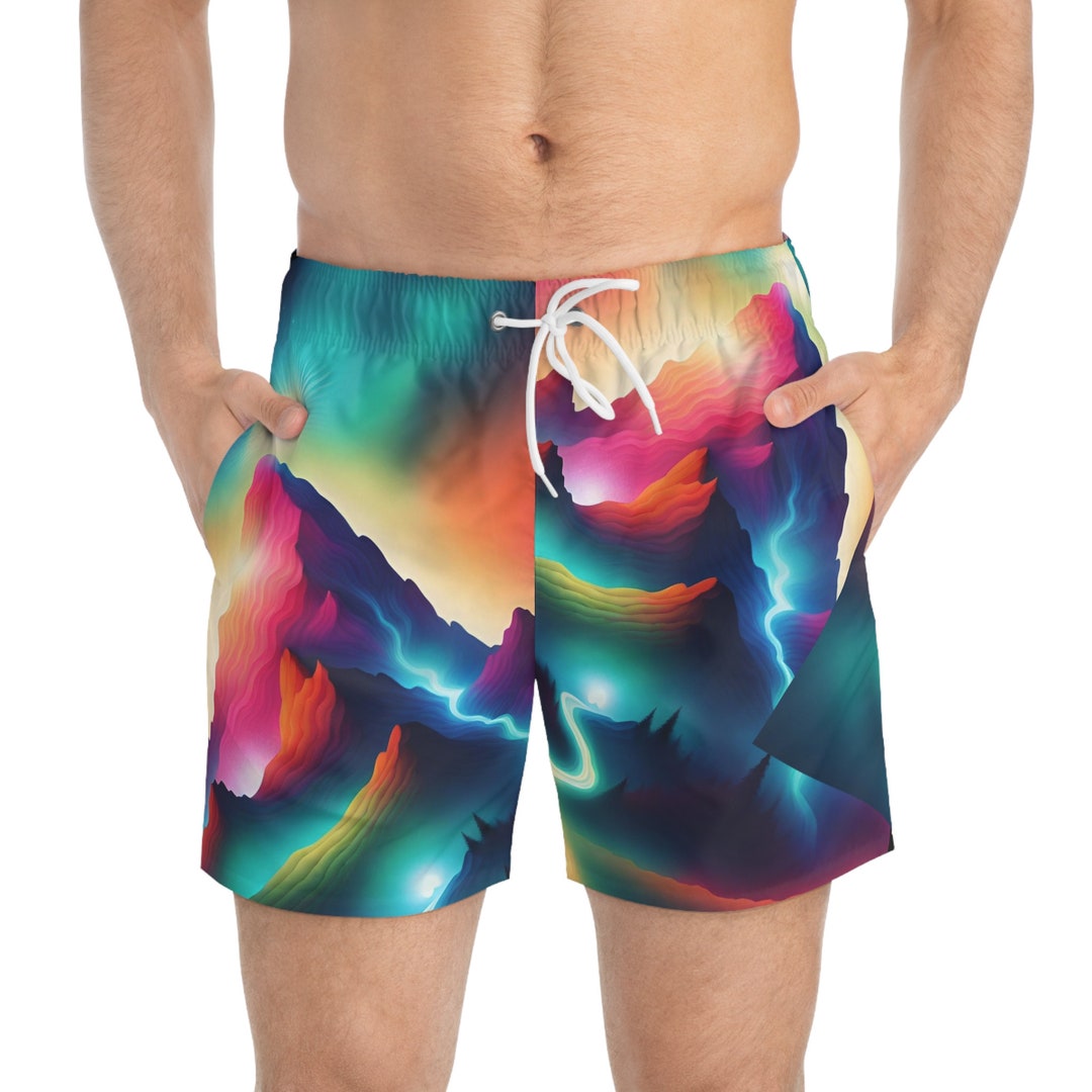 Trippy Swim Trunks - Etsy