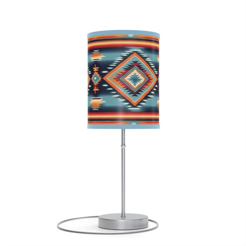 Aztec Mexican Design Lamp - Unique Boho Chic Table Lamp, Handcrafted ...