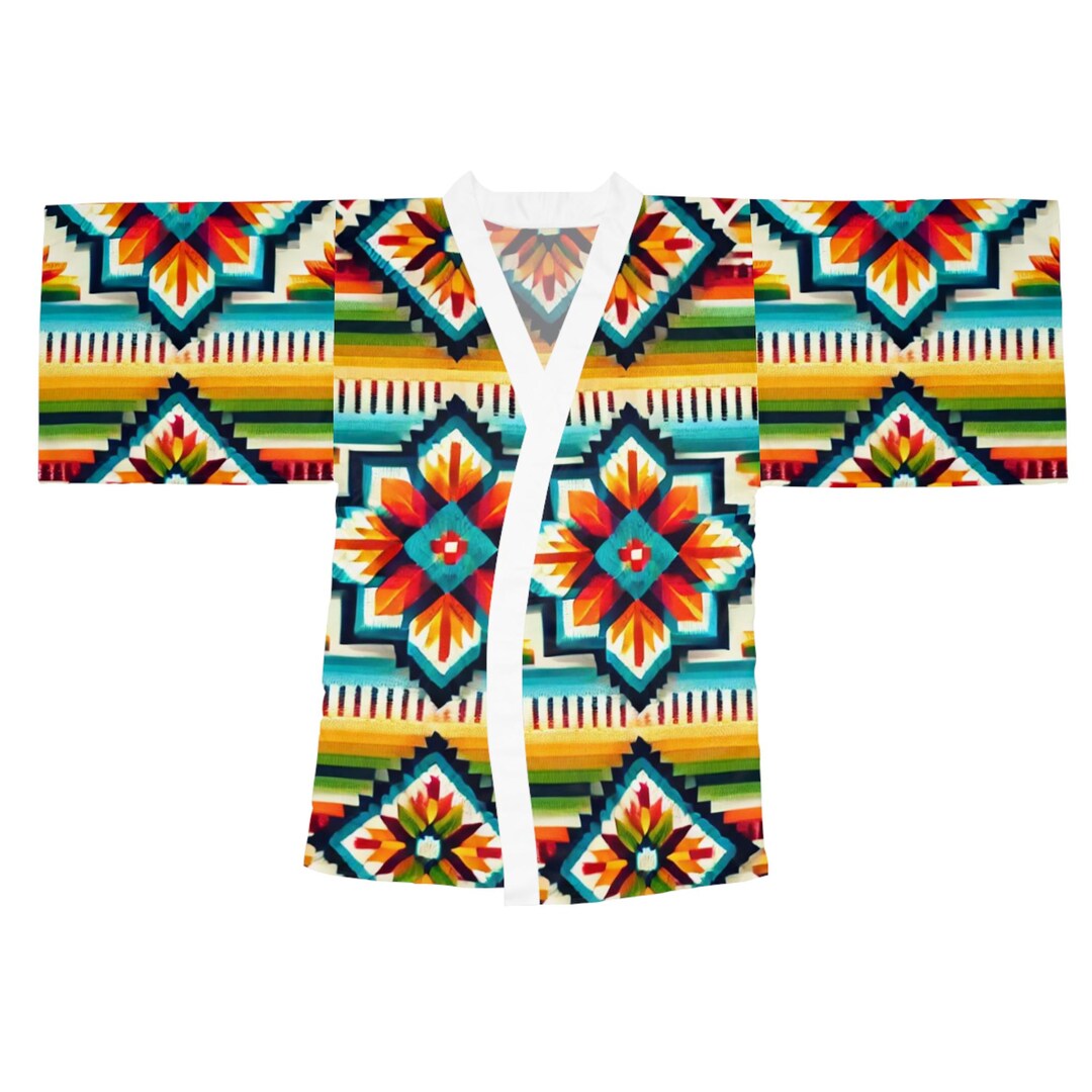 Colorful Robe | Mexican Aztec Pattern | Soft & Cozy Fabric | Vibrant ...