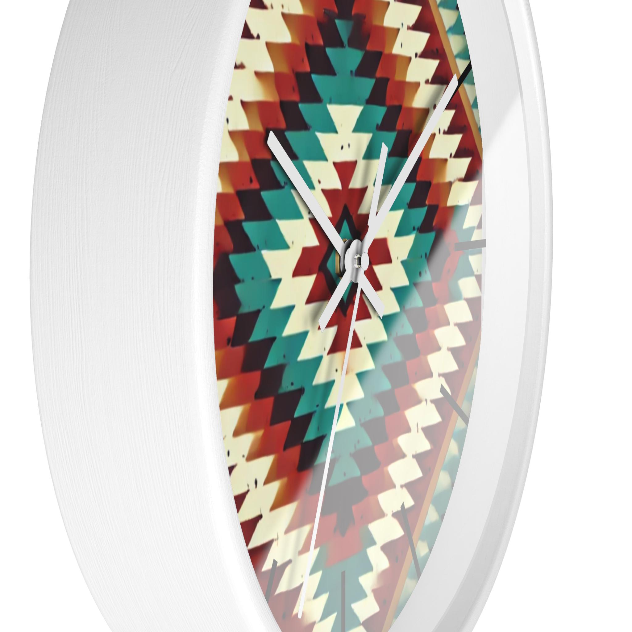 Aztec Mexican Wall Clock, Tribal Home Decor, Unique Clock, Ethnic ...