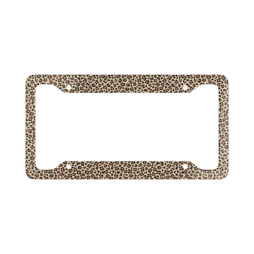 Leopard Print License Plate Frame - Safari Animal Car Accessory ...