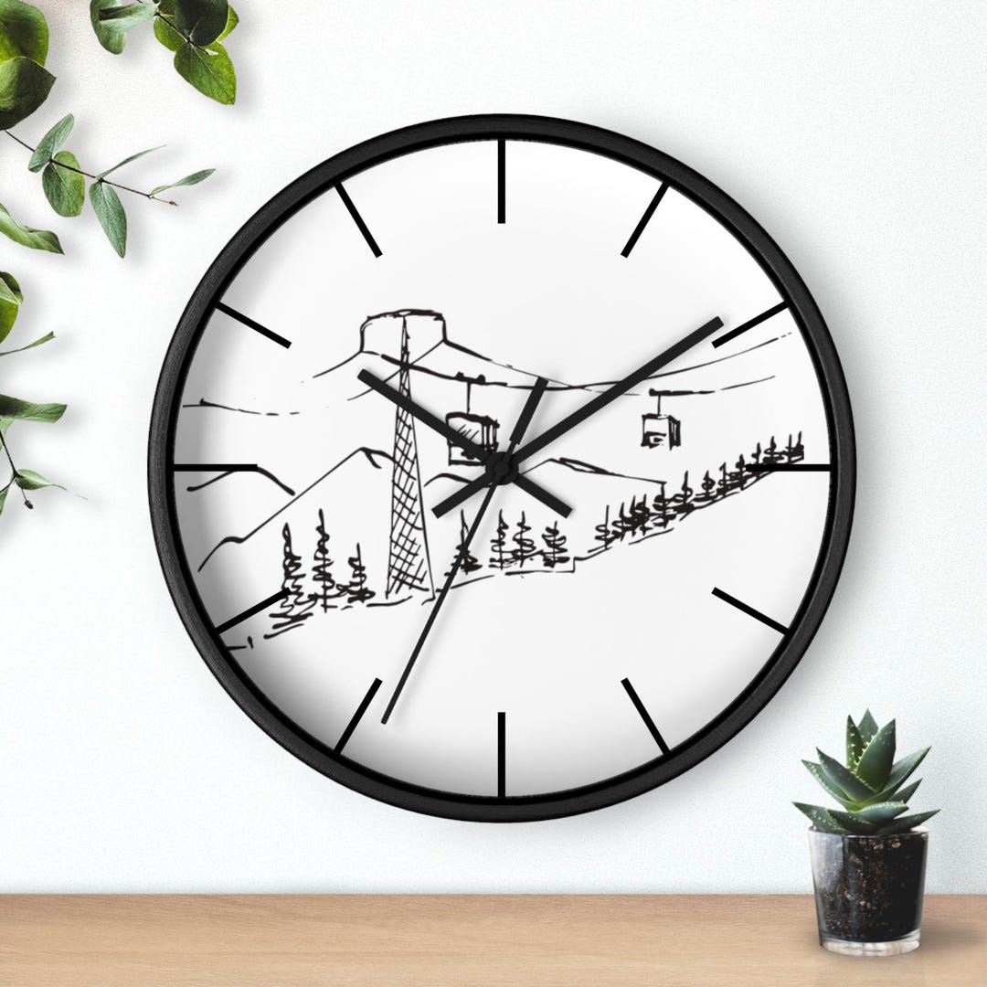 Ski Lift Wall Clock: Alpine Lodge Decor - Etsy