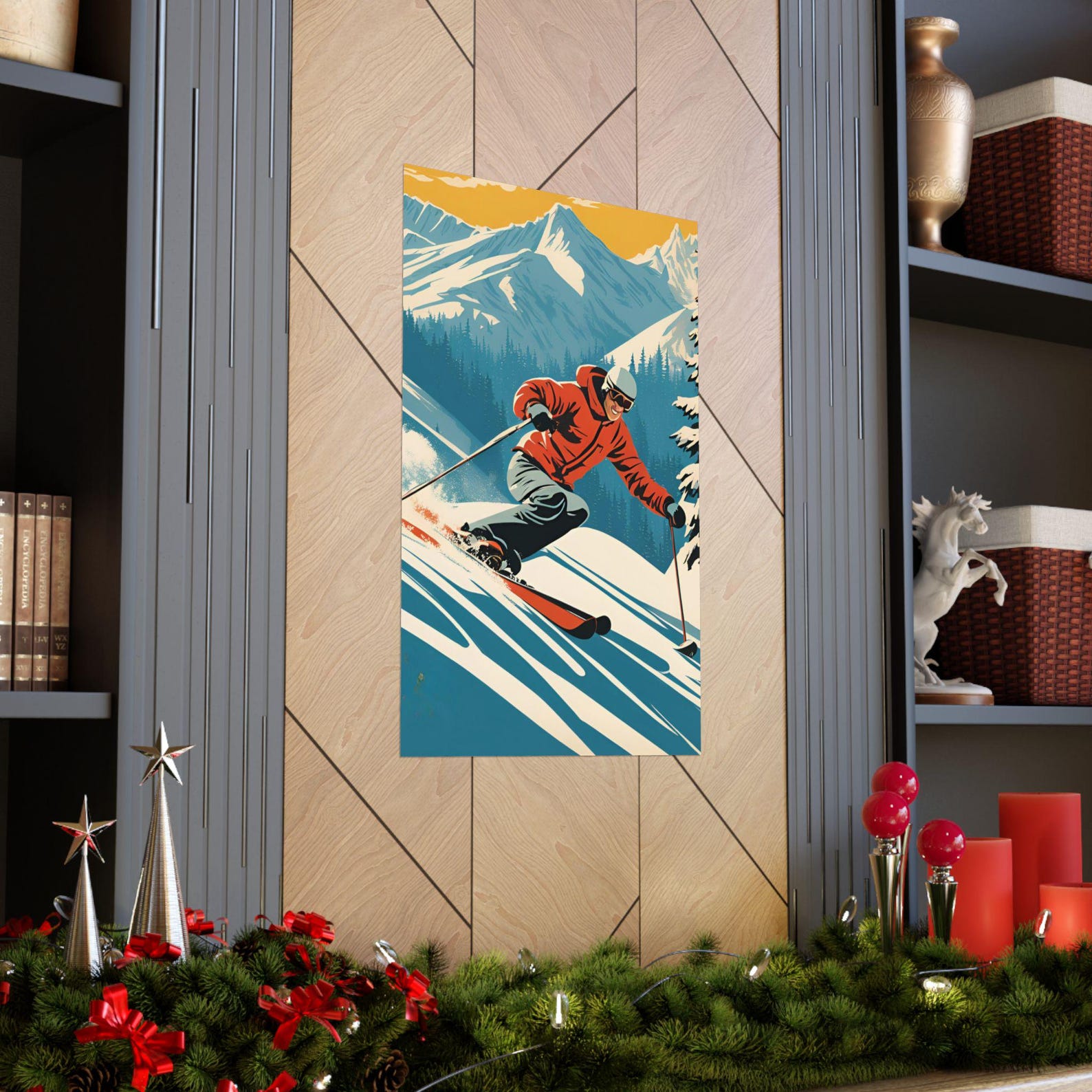 Ski Poster | Custom Skiing Wall Art, Personalized Ski Print, Mountain ...