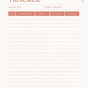 Printable Expense Tracker & Savings Tracker Budget Planner PDF ...