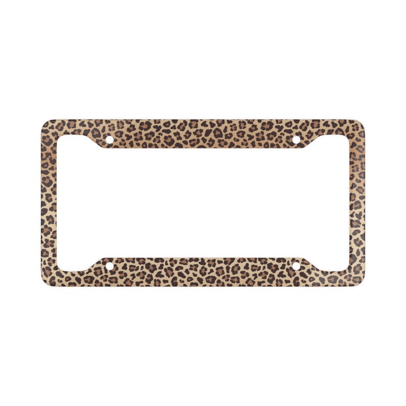 Leopard License Plate Frame | Stylish Car Accessory & Animal Print Gift ...