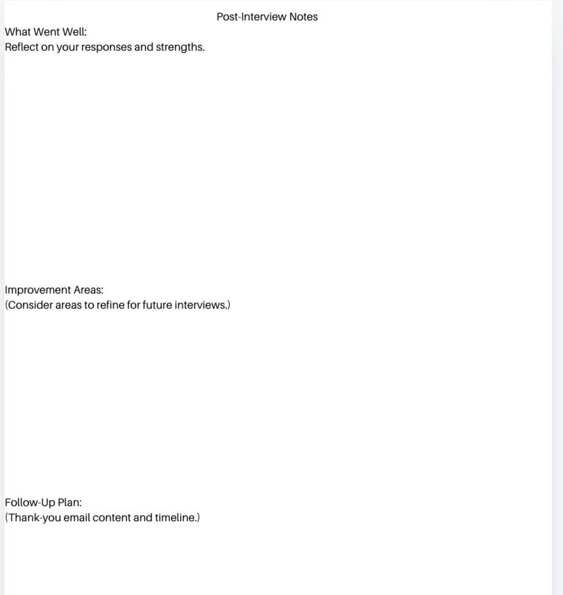 Job Interview Preparation Guide & Application Tracker | Interview Notes ...