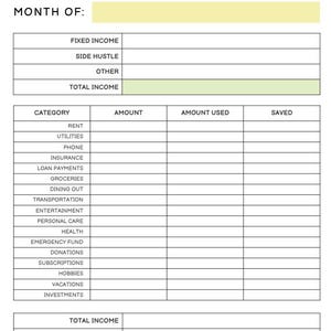 Printable Expense Tracker & Savings Tracker Budget Planner PDF ...