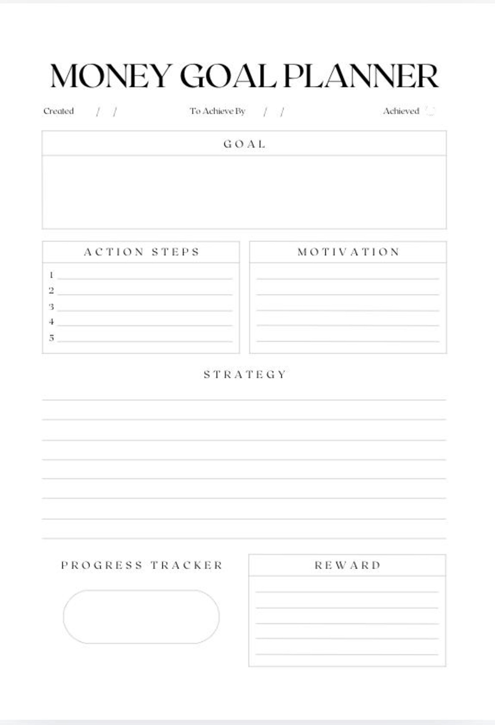 Printable Expense Tracker & Savings Tracker Budget Planner PDF ...