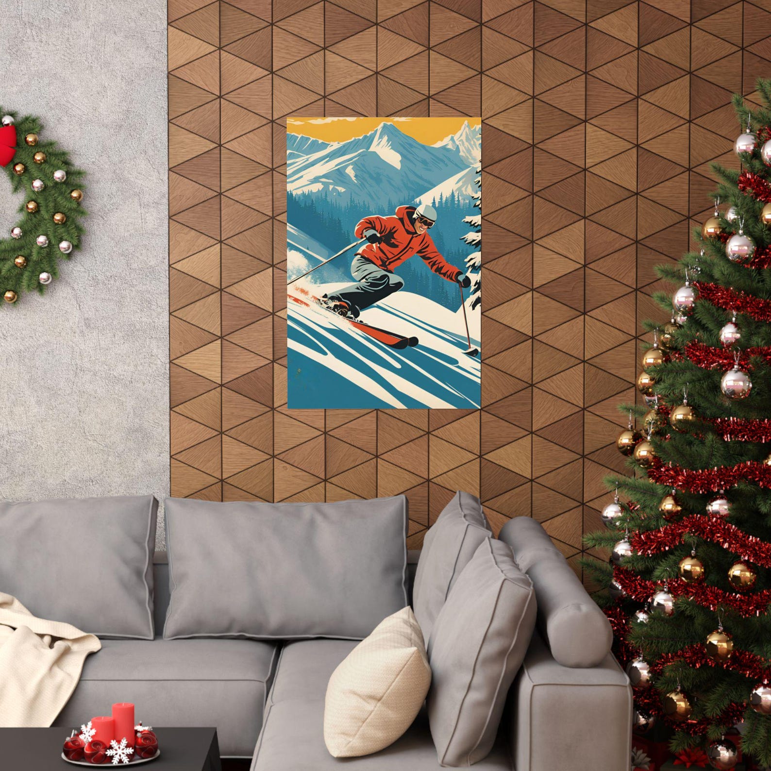 Ski Poster | Custom Skiing Wall Art, Personalized Ski Print, Mountain ...