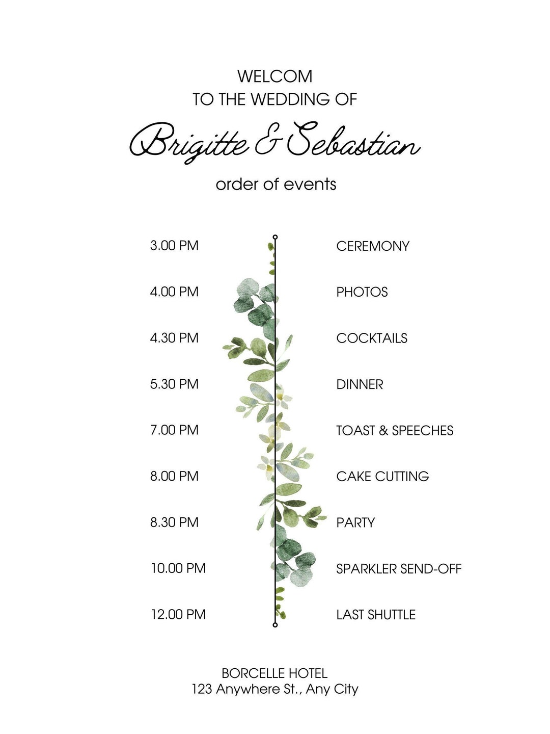 Wedding Program Bundle | Custom Printable Wedding Programs & Timelines ...