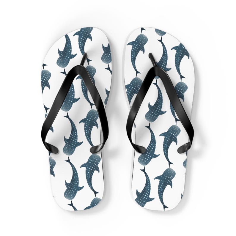 Whale Shark Flip-flops, Beach Sandals, Ocean Animal Footwear, Summer ...