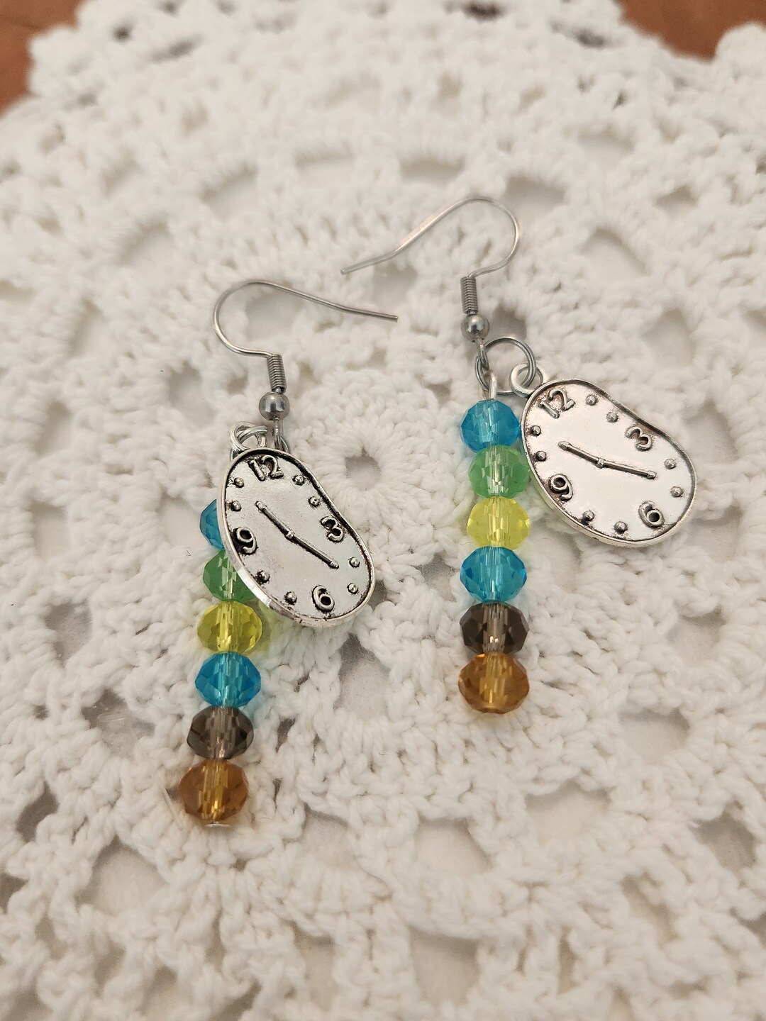 Salvador Dali Inspired Melting Clock Classical Art Dangle Earrings - Etsy