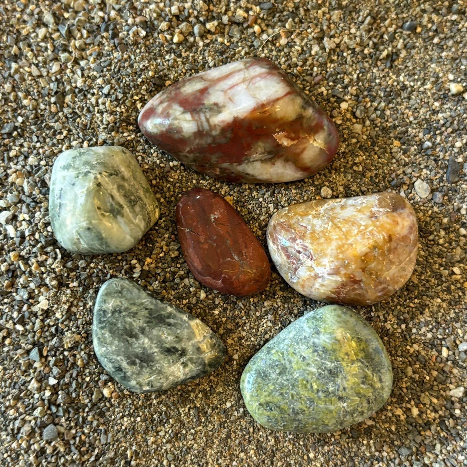 6 Tumbled & Polished Ocean Rocks - Beach Stones - Pacific Ocean ...