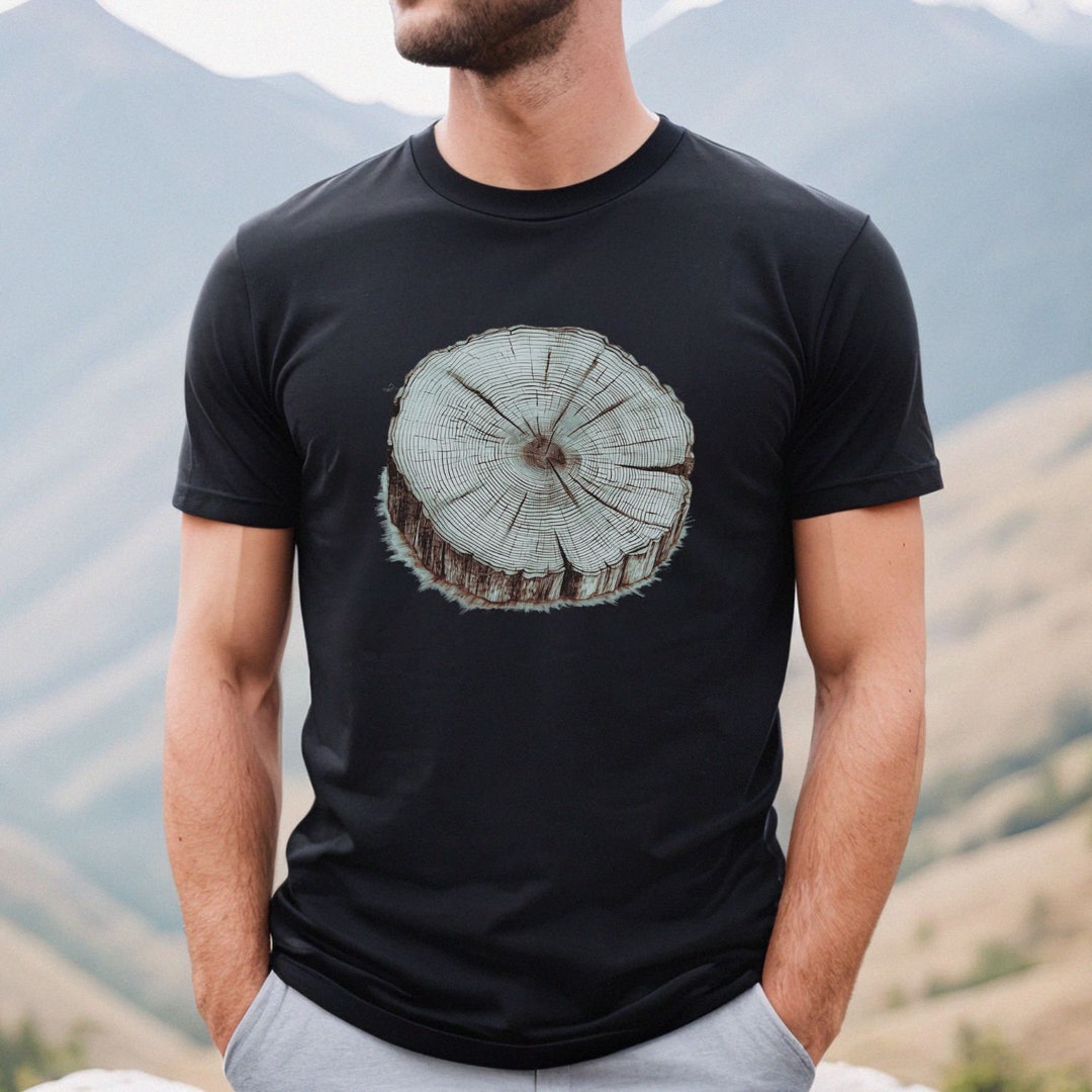 Tree Ring T Shirt, Wood Slice Tee, Wood Tee Shirt, Wood Grain Tee,tree ...