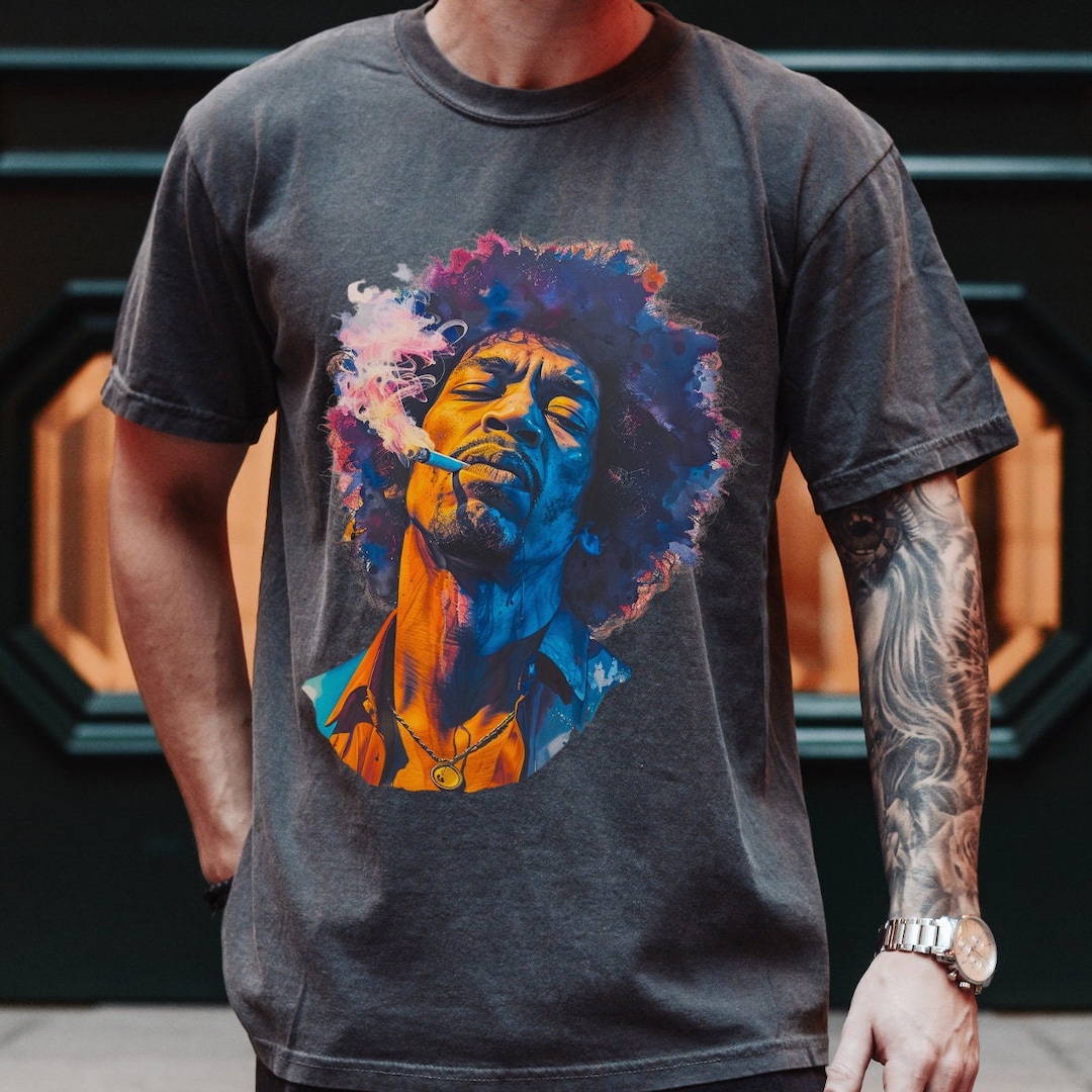 Jimi Shirt, Vintage Jimi T-shirt, Classic Rock, Retro Psychedelic Jimi ...