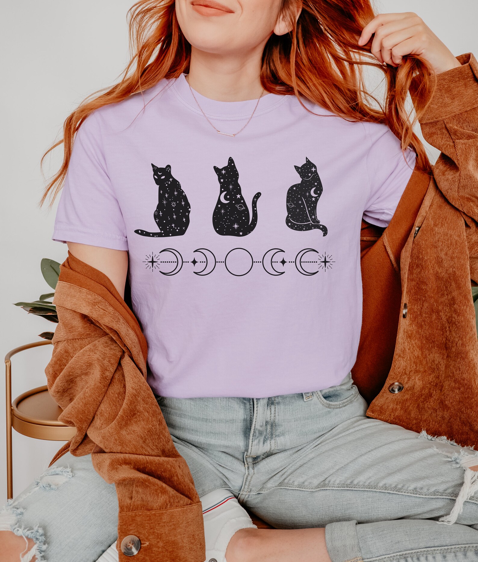 Cat Magic, Forestcore Clothing, Comfort Colors Shirt, Oversized Shirt ...