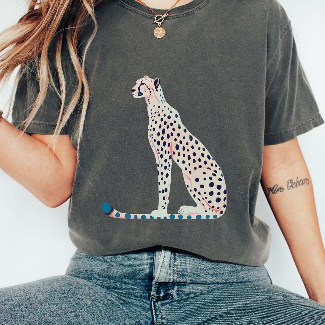 Vintage Cheetah Shirt, Retro Cheetah Shirt, Comfort Colors, Oversized ...