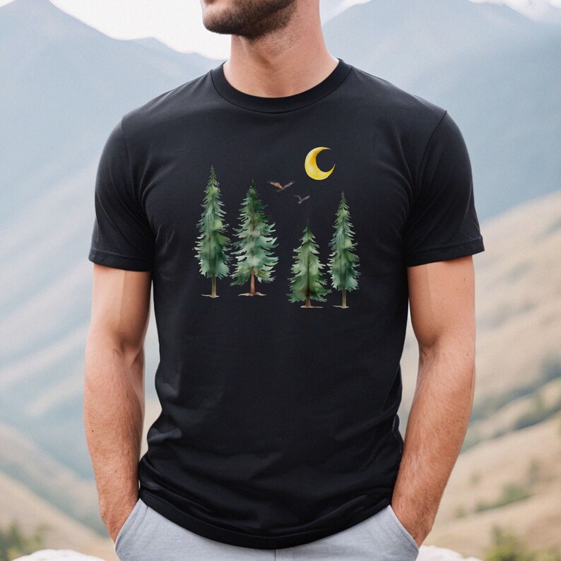Evergreen Tree Shirt, Forest Shirt, Nature Shirt, Outdoors Shirt ...