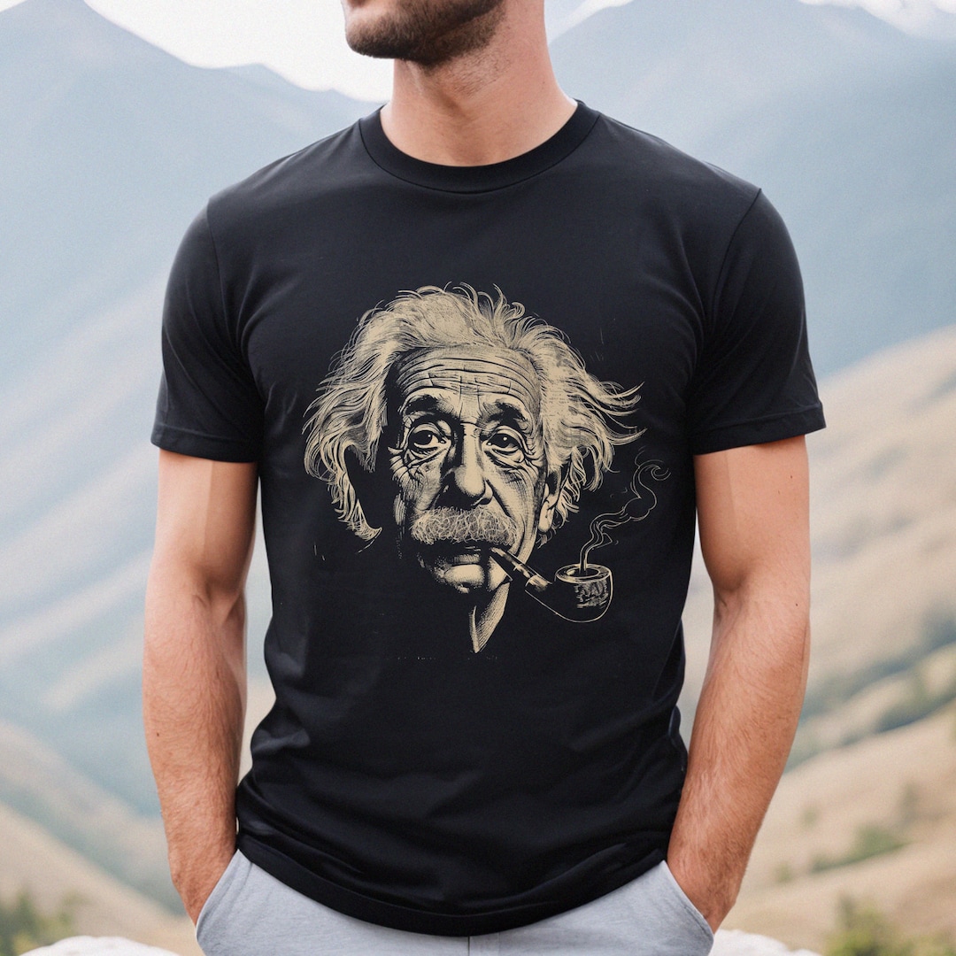 Einstein Smoking T-shirt, Mens Funny T-shirt, Einstein Shirt, Math T ...