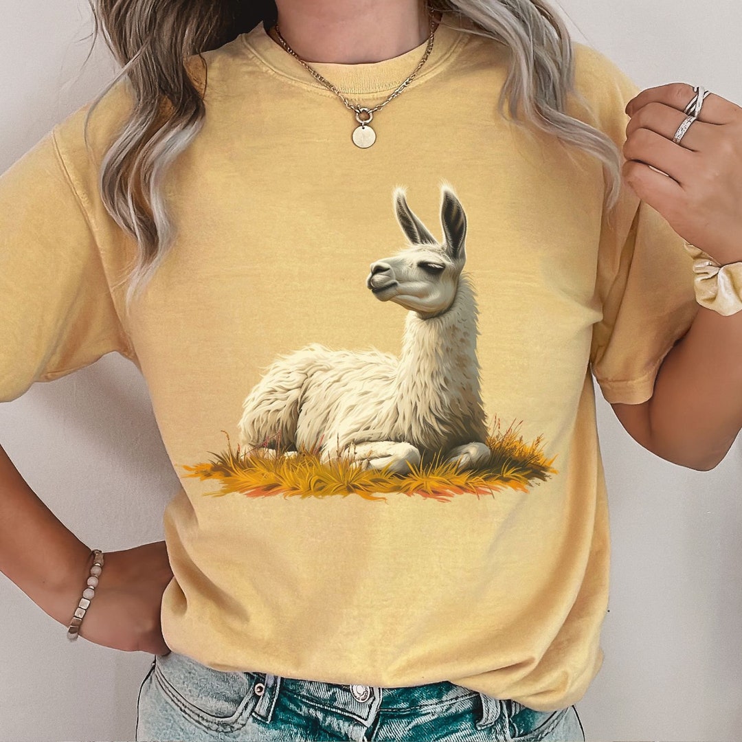 Vintage Retro Llama Alpaca Shirt, Llama Shirt, Llama Lover, Alpaca ...
