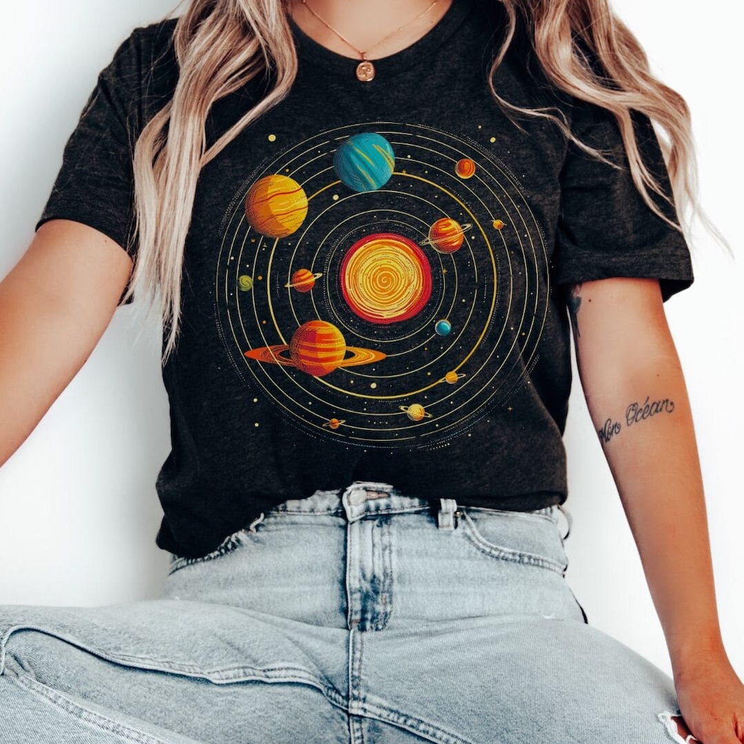 Solar System Tshirt, Planets Shirt, Astronaut Shirt, Star Shirt, Saturn ...