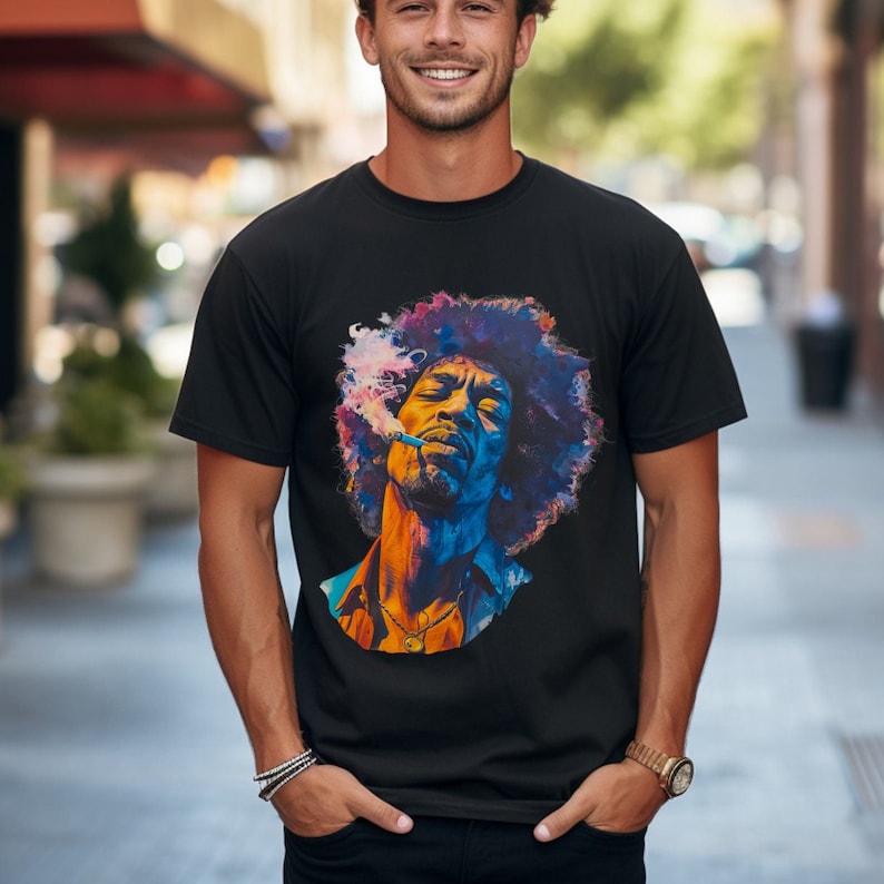 Jimi Shirt, Vintage Jimi T-shirt, Classic Rock, Retro Psychedelic Jimi ...