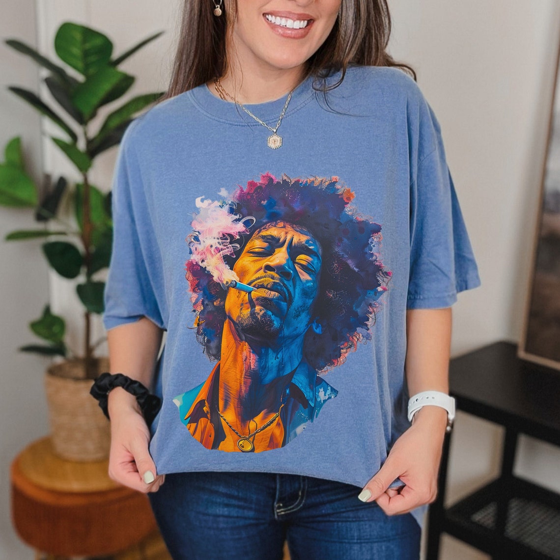 Jimi Shirt, Vintage Jimi T-shirt, Classic Rock, Retro Psychedelic Jimi ...