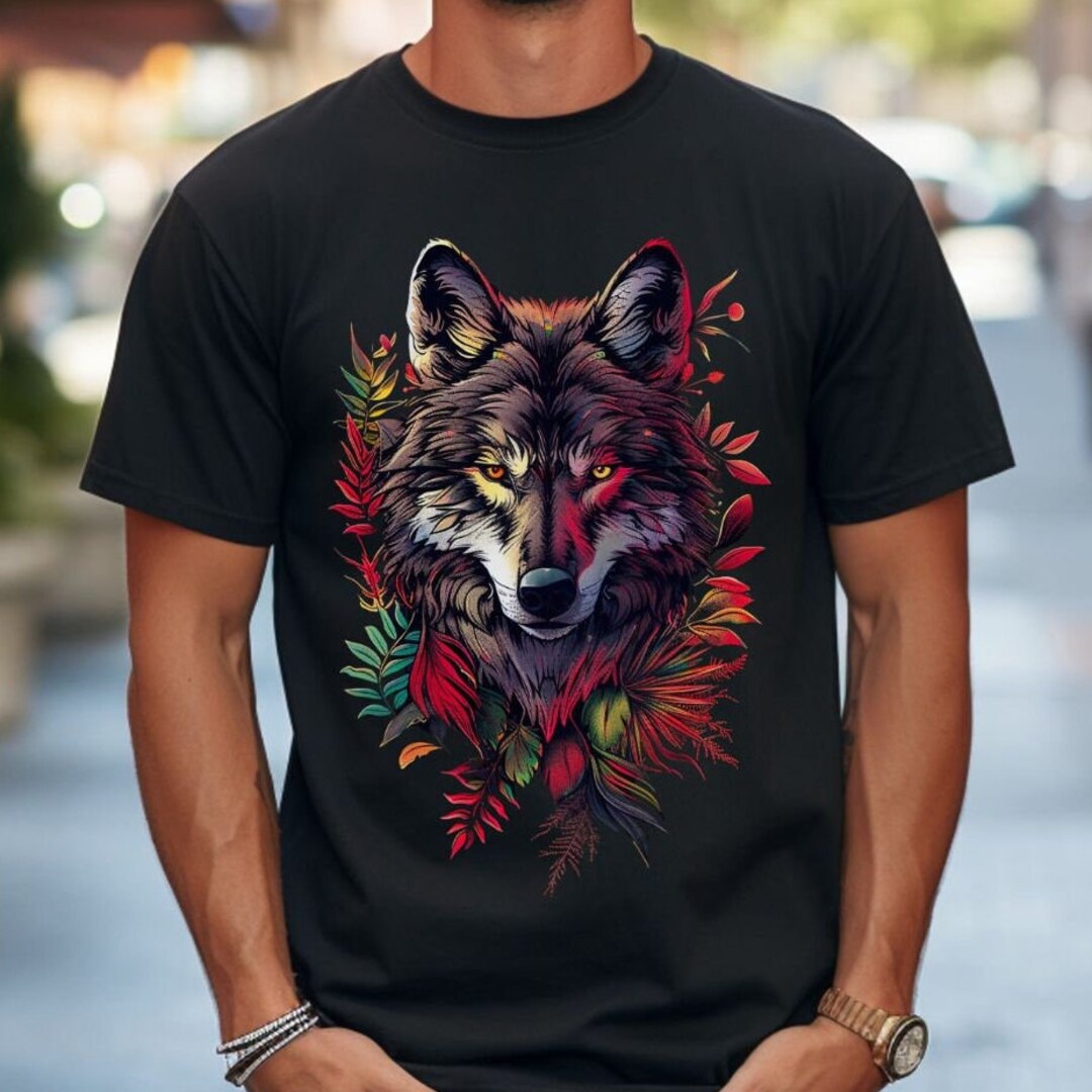 Vintage Wolf Shirt, Retro Wolf Shirt, Comfort Colors, Oversized Tee ...