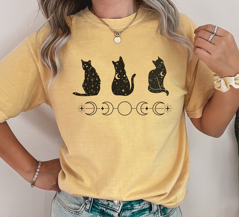 Cat Magic, Forestcore Clothing, Comfort Colors Shirt, Oversized Shirt ...