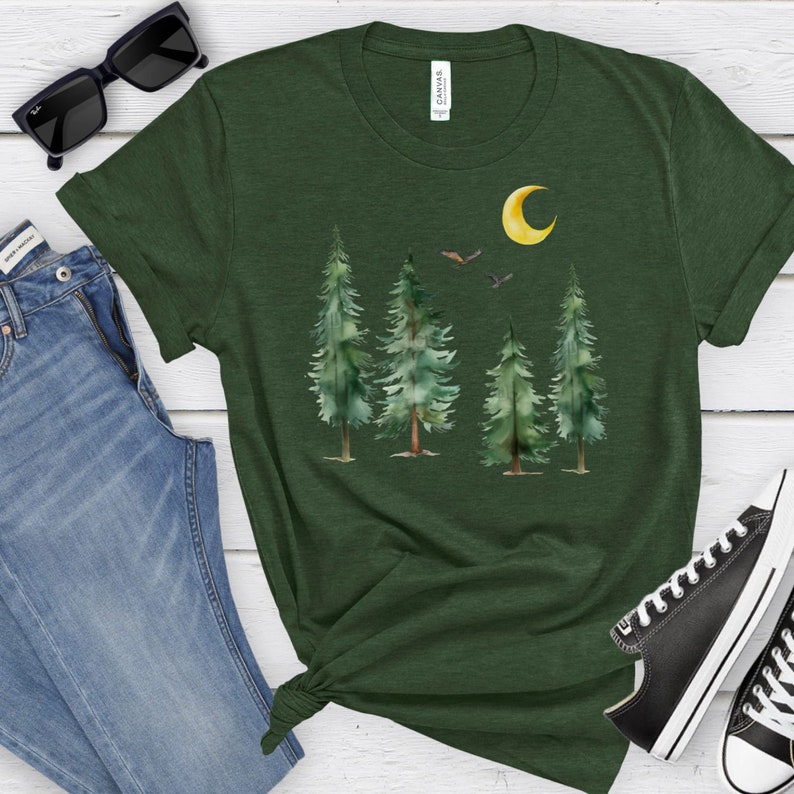 Evergreen Tree Shirt, Forest Shirt, Nature Shirt, Outdoors Shirt ...