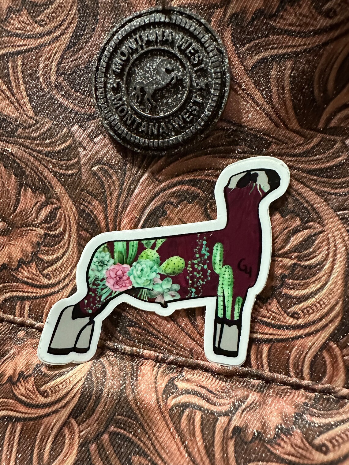 Show Lamb Sticker, Decal, Succulent, Maroon, Cactus - Etsy