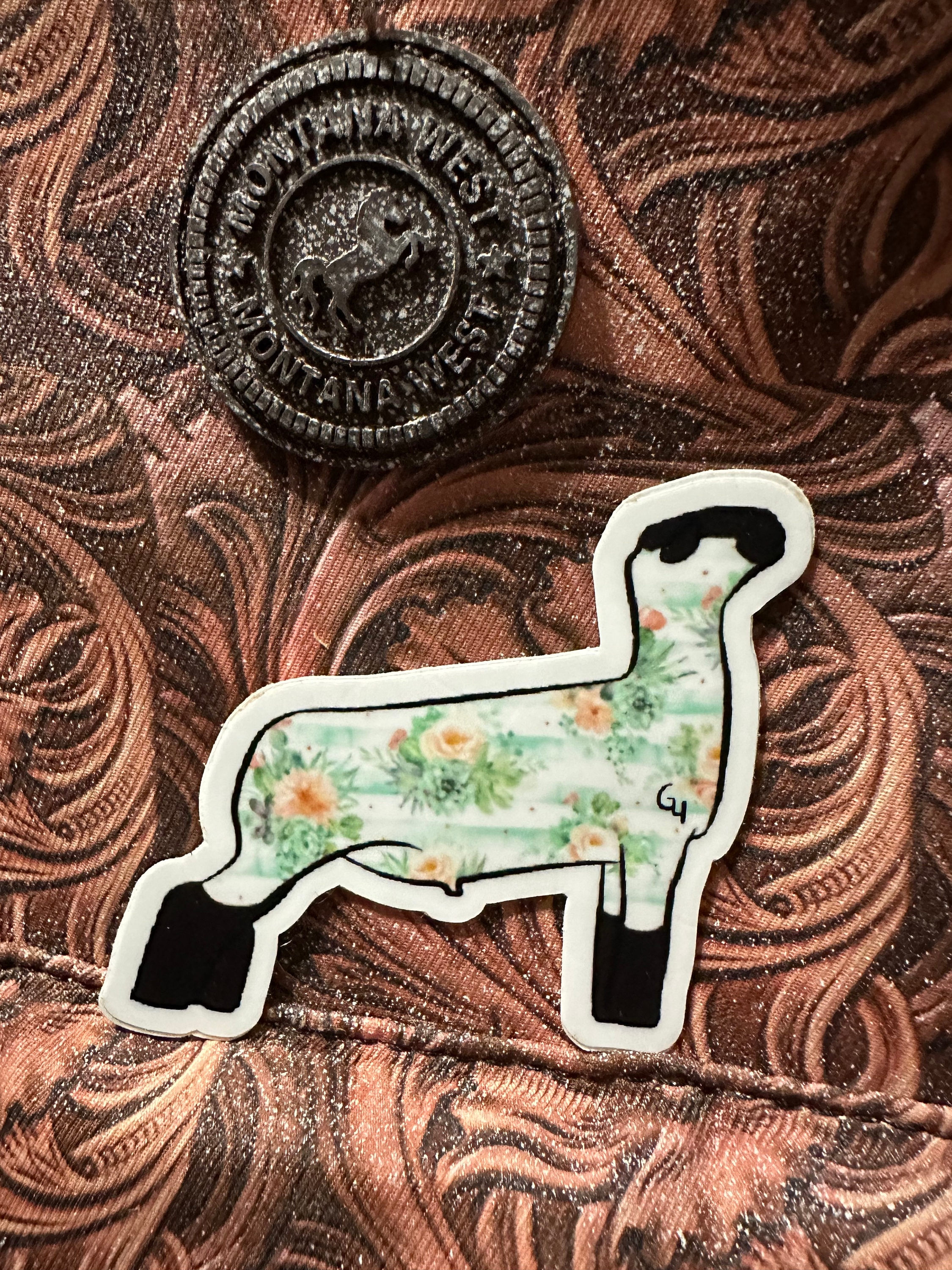 Show Lamb Sticker, Decal, Orange Rose - Etsy