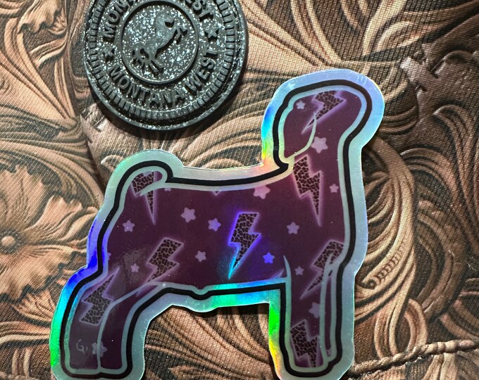 Holographic Show Goat Sticker - Etsy