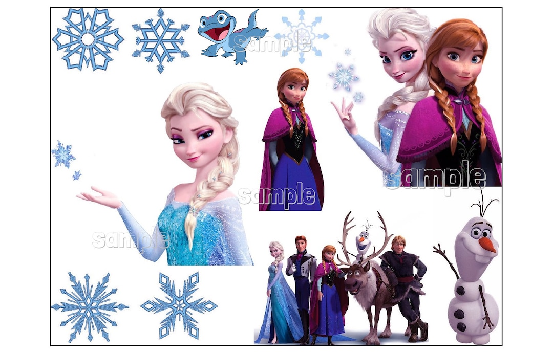 FROZEN Edible Cake Decoration Sheet Image Topper Custom Elsa Anna ...