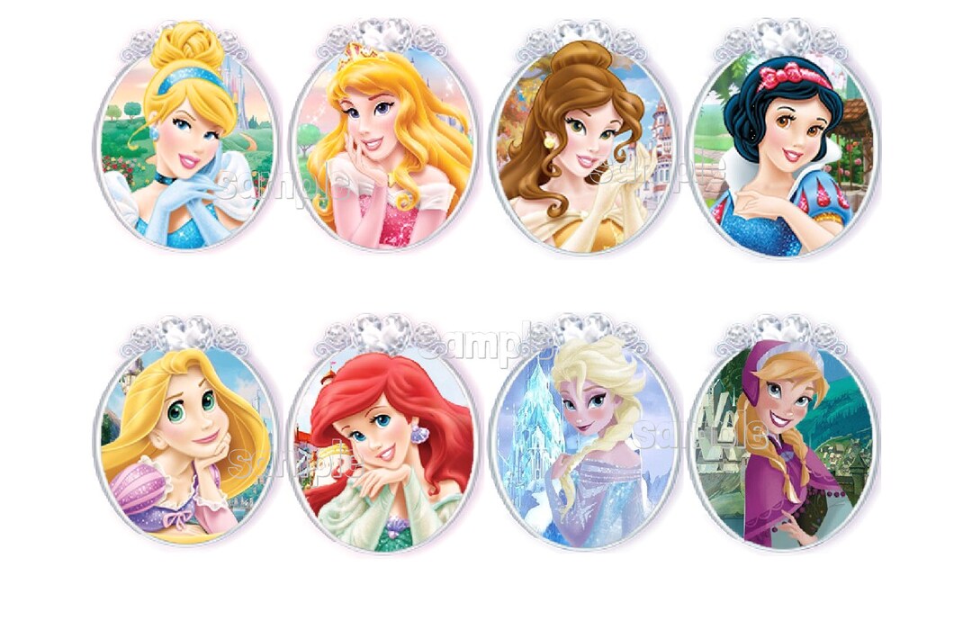 PRINCESS Edible Cake Decoration Sheet Image Topper Custom Belle Elsa ...