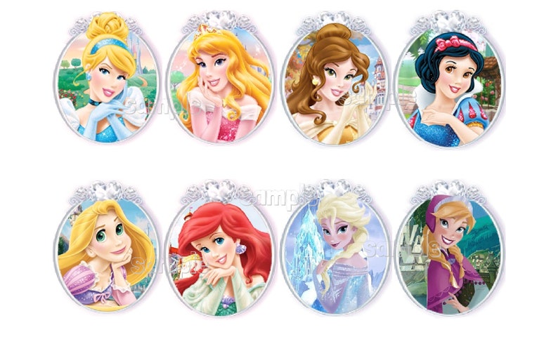 PRINCESS Edible Cake Decoration Sheet Image Topper Custom Belle Elsa ...