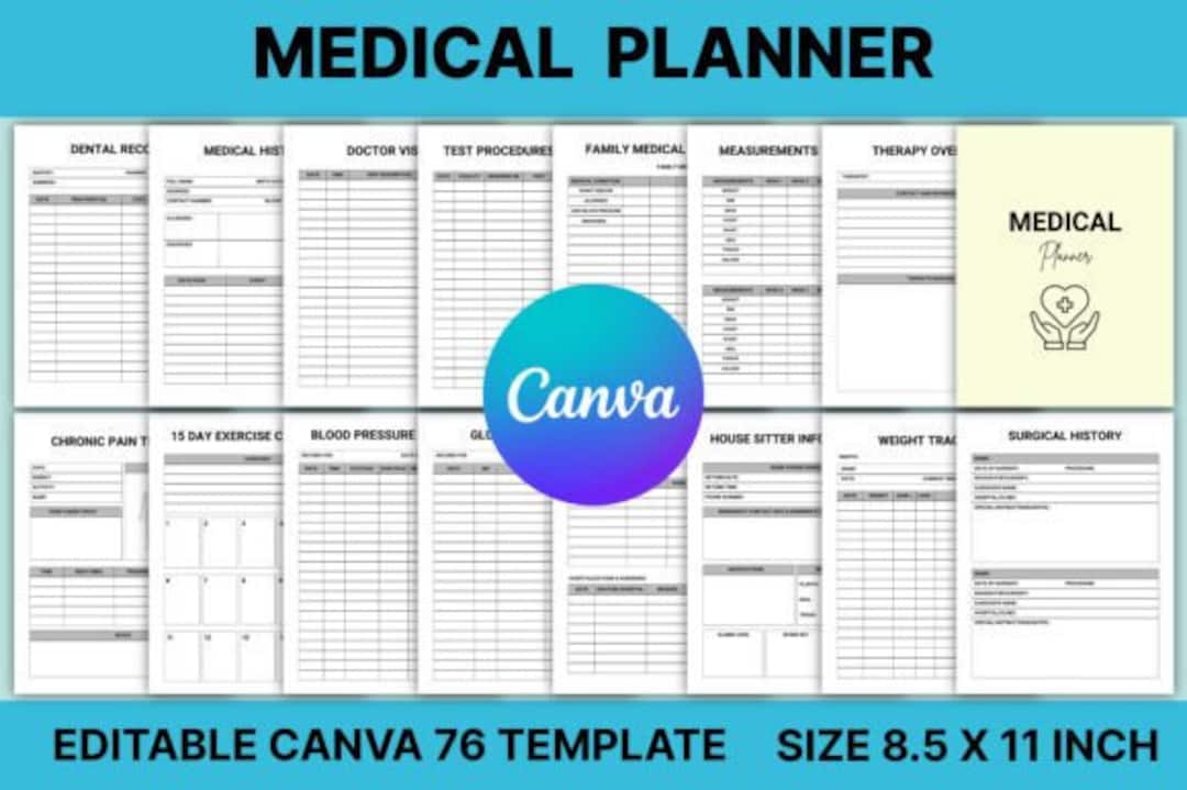 2024-2025 Editable Medical Planner Journal for Women BLM Kids Boys ...